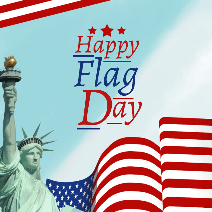 Professional Happy Flag Day Instagram Post Template | PosterMyWall