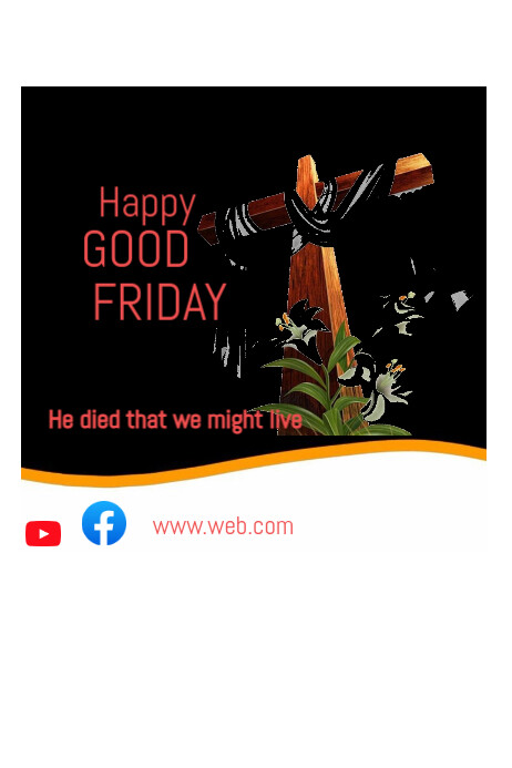 Plantilla de Professional Happy Good Friday Message Poster | PosterMyWall