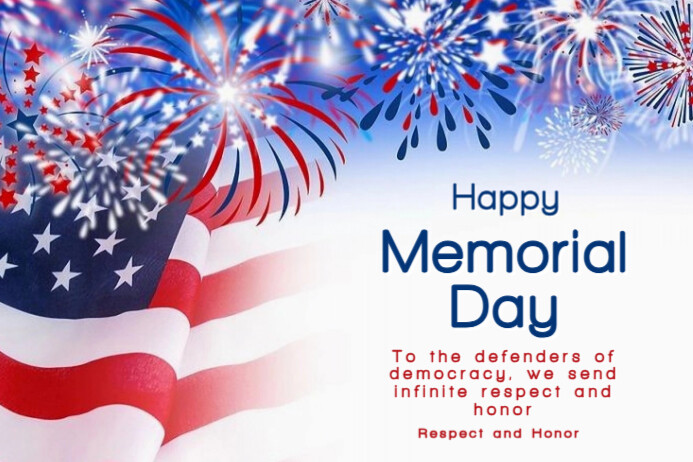 Professional Happy Memorial Day Banner 4' × 6' Template | PosterMyWall