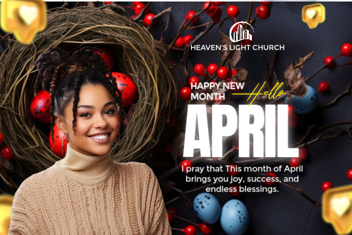 Copy of Professional Happy New Month, April Greetings, Hello April, New ...