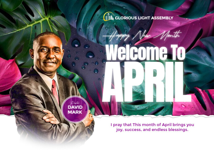 Copy of Professional Happy New Month, April Greetings, Hello April, New ...