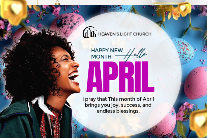 Copy of Professional Happy New Month, April Greetings, Hello April, New ...