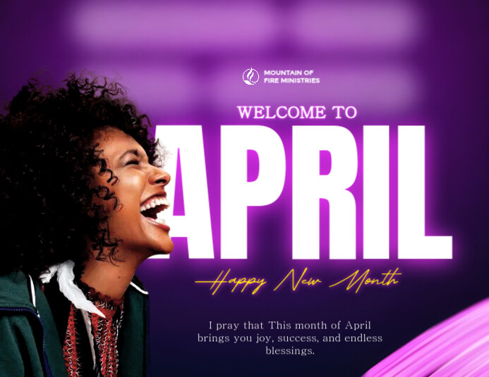 Copy of Professional Happy New Month, April Greetings, Hello April, New ...
