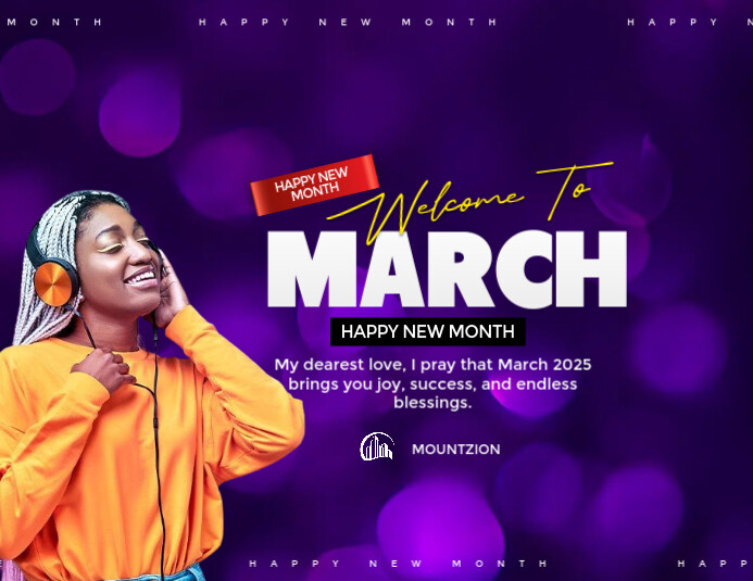 Professional Happy New Month, March Greetings, Hello March, New Month ...