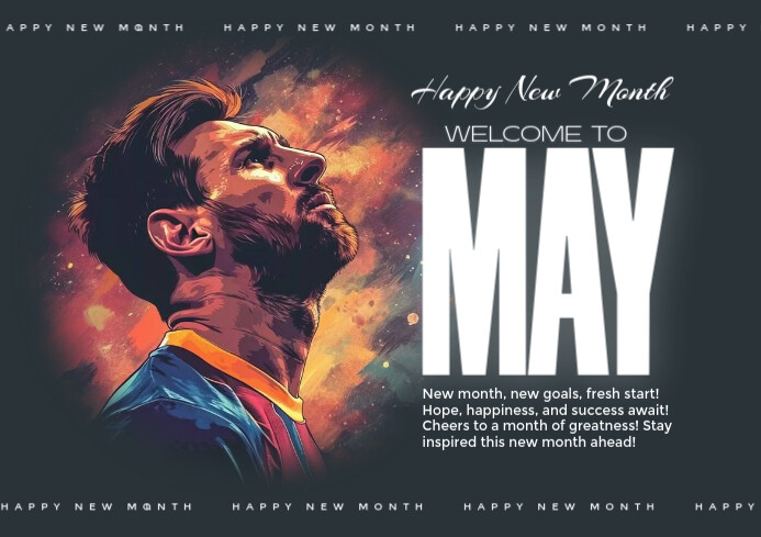 Professional Happy New Month, Welcome To May, New Month Greeting Card ...