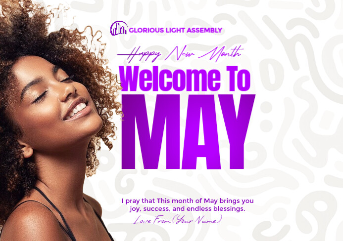 Professional Happy New Month, Welcome To May, New Month Greeting Card ...