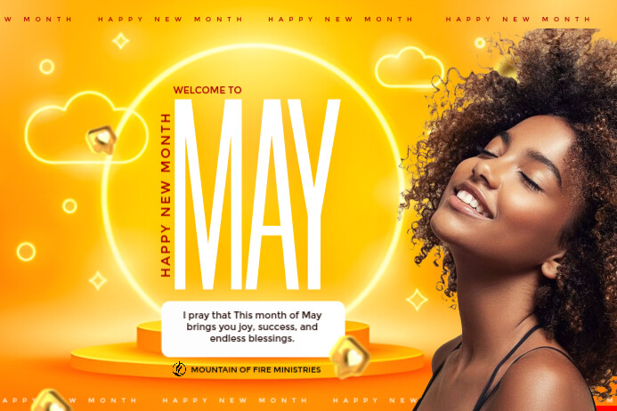 Copy of Professional Happy New Month, Welcome To May, New Month ...