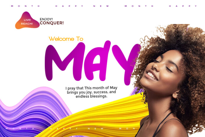 Copy of Professional Happy New Month, Welcome To May, New Month ...