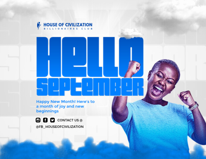 Copy of Professional Happy New Month, Welcome To September, New Month ...