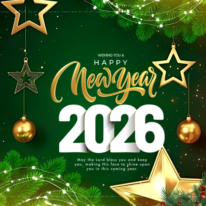 Professional Happy New Year Greeting, New Year Wishes Card,2026 Festive ...