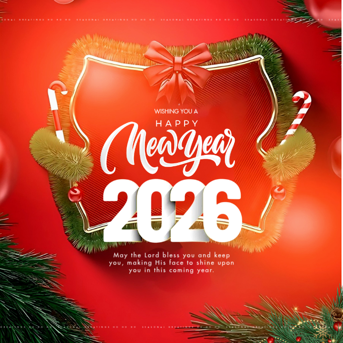 Professional Happy New Year Greeting, New Year Wishes Card,2026 Festive ...