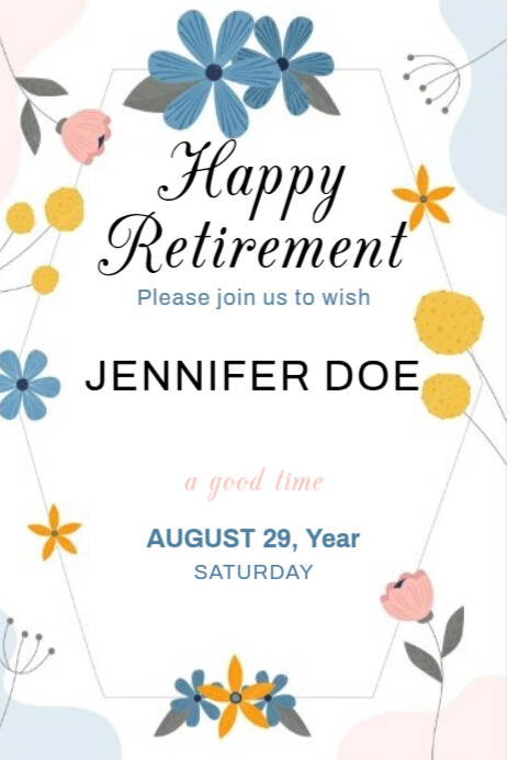 Professional Happy Retirement Poster Template | PosterMyWall