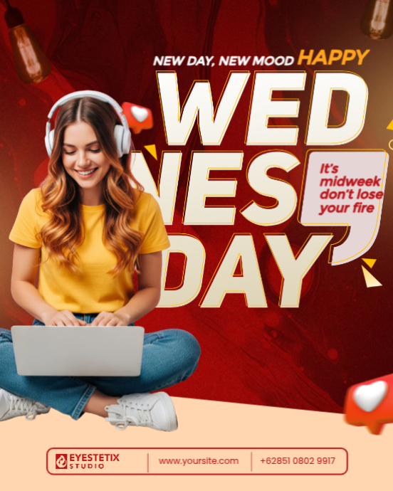 Plantilla de Professional Happy Wednesday Instagram Portrait | PosterMyWall