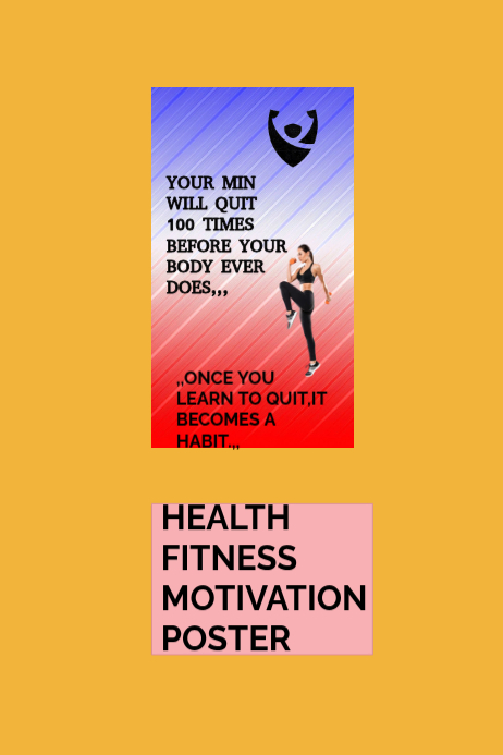Professional Health Fitness Motivation Poster Template | PosterMyWall