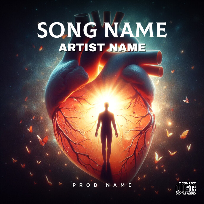 Professional Heart Album Cover Template | PosterMyWall