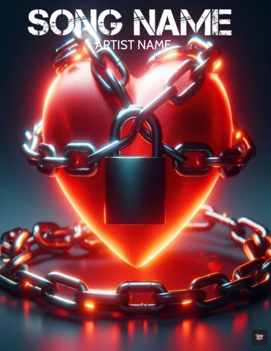 Professional Heart Album Cover Flyer (us Letter) Template | PosterMyWall