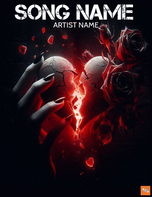 Professional Heart Broken Album Cover Flyer (us Letter) Template ...