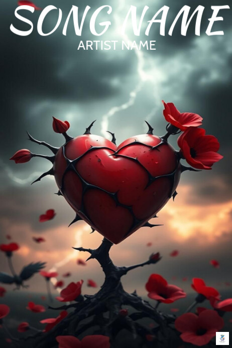 Copy of Professional Heart Song Album Cover Art Poster | PosterMyWall