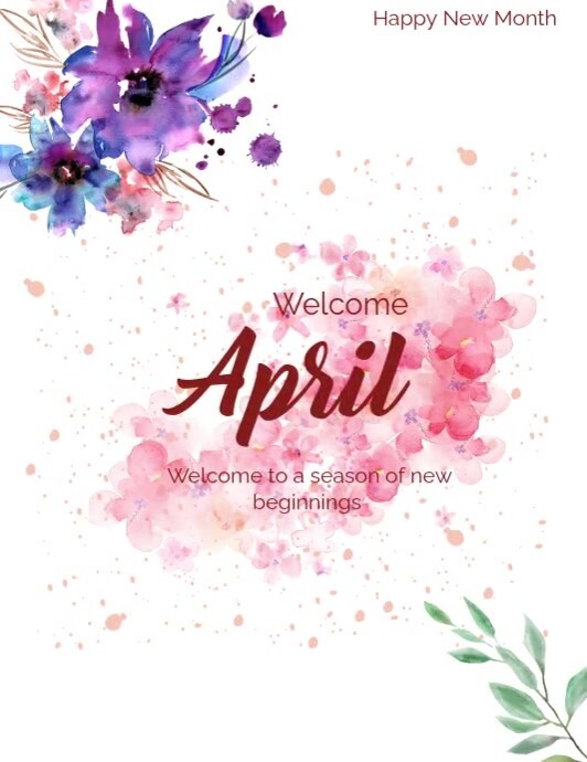 Copy of Professional Hello April Flyer (us Letter) | PosterMyWall