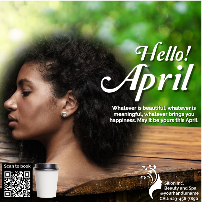 Copy of Professional Hello April month of spring Instagram Post ...