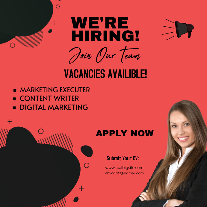 Copy of Professional Hire A Poster Job Fair Now Come | PosterMyWall