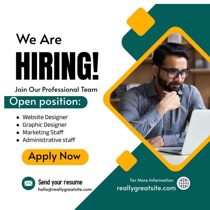 Copy of Professional Hiring Instagram Post | PosterMyWall