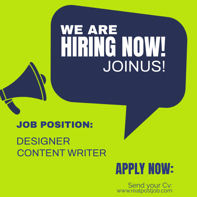 Plantilla de Professional Hiring Job Position Professional | PosterMyWall