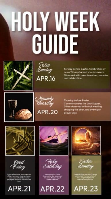 Professional Holy Week Guide Instagram Reel Template | PosterMyWall