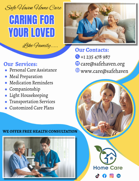 Copy of Professional Home Care Nurse Ad | PosterMyWall