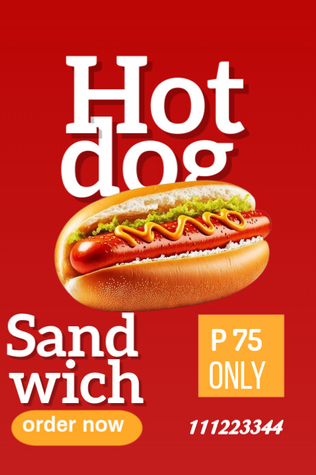 Plantilla de Professional Hot Dog Ad Poster | PosterMyWall