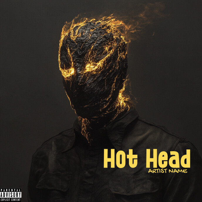 Professional Hot Head Rap Hip Hop Album Cover Templat | PosterMyWall