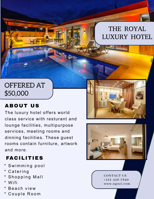 Copy of Professional Hotel Flyer (us Letter) | PosterMyWall