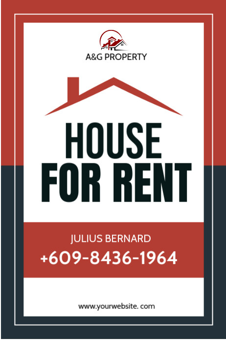 Copy of Professional House For Rent Poster | PosterMyWall