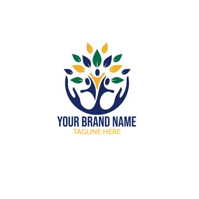 Professional Human Leaves And Hands Logo Design Logo Template ...