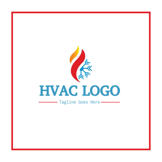 Modèle Professional Hvac Logo, Hvac Logo, Heat And Cool Logo, Hvac Logo ...