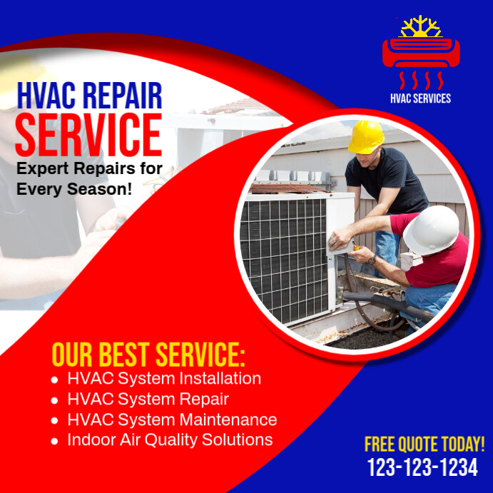 Professional Hvac Service Instagram Post Template | PosterMyWall