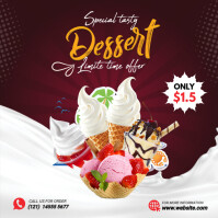 Professional Ice Cream Scoops Instagram Post Template | PosterMyWall