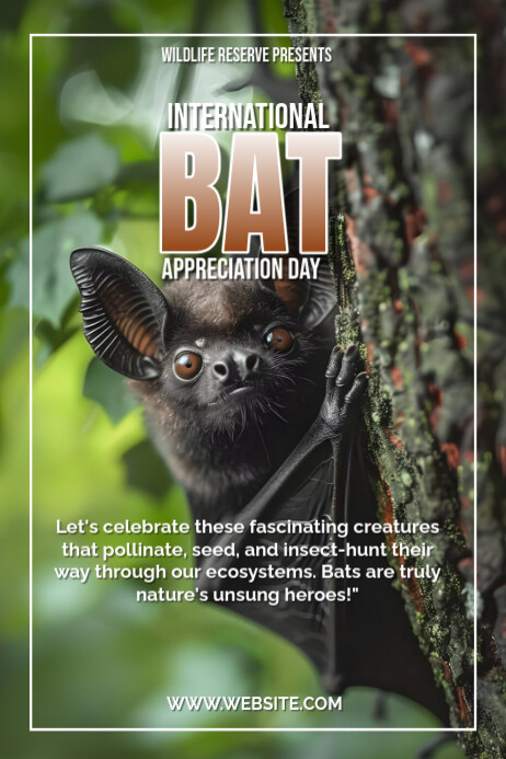 Plantilla de Professional International Bat Appreciation Day Poster ...