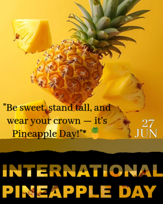 Copy of Professional International Pineapple Day Instagram Portrait ...