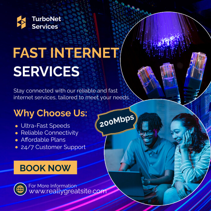 Copy of Professional Internet Services Provider Insta | PosterMyWall