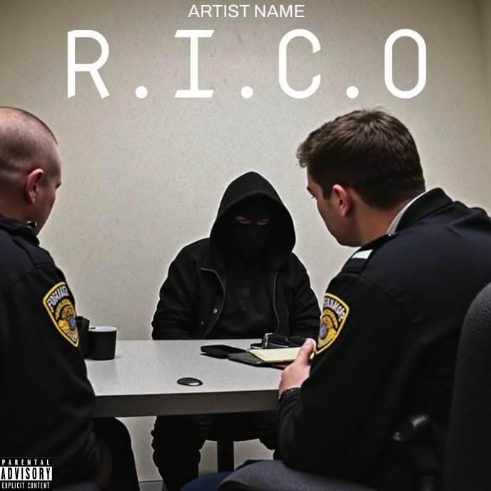 Professional Interrogation Room Rap Album Co Template | PosterMyWall
