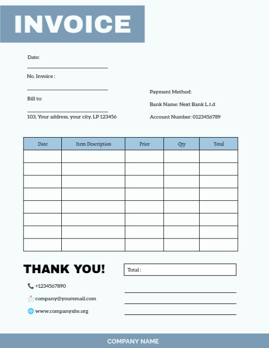 Copy of Professional Invoice Flyer (us Letter) | PosterMyWall