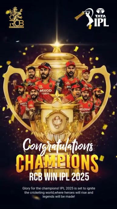 Professional Ipl Champion 2025 Instagram Reel Template | PosterMyWall