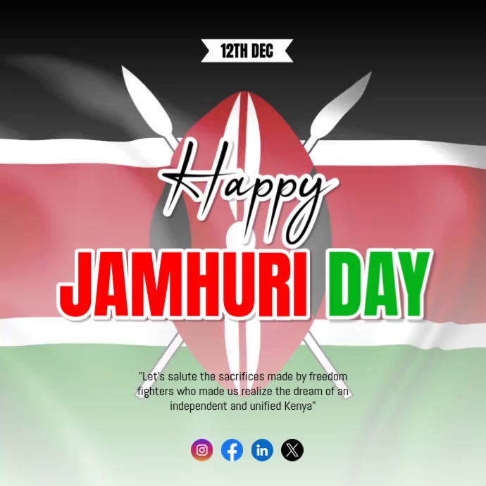 Professional Jamhuri Day Poster Template | PosterMyWall