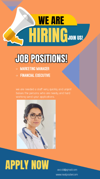 Professional Job Apply Here 2024v2024 2024 20 Template | PosterMyWall