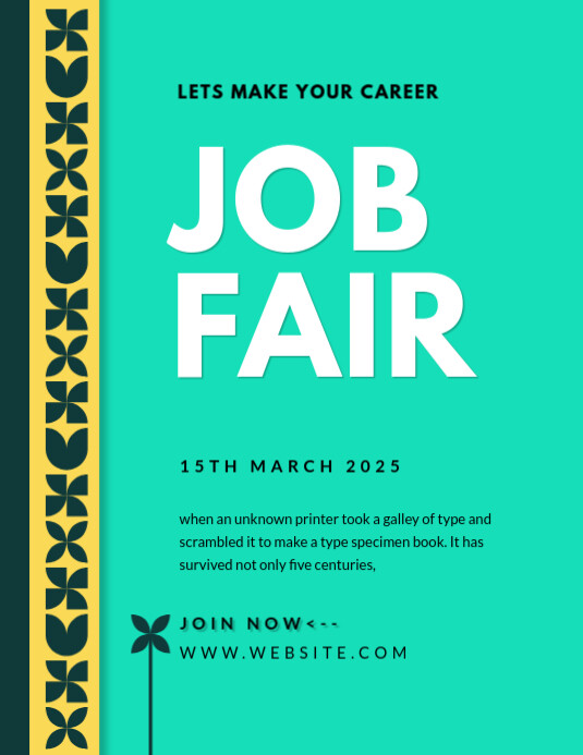 Professional Job Fair Flyer (us Letter) Template | PosterMyWall