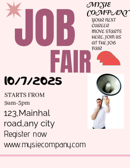 Copy of Professional Job Fair Flyer Template Flyer (us Letter ...