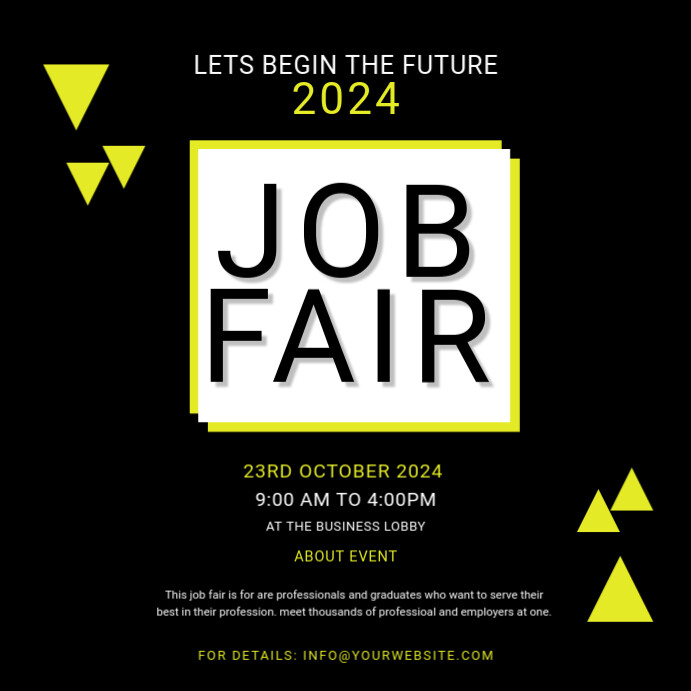 Plantilla de Professional Job Fair Instagram Post | PosterMyWall