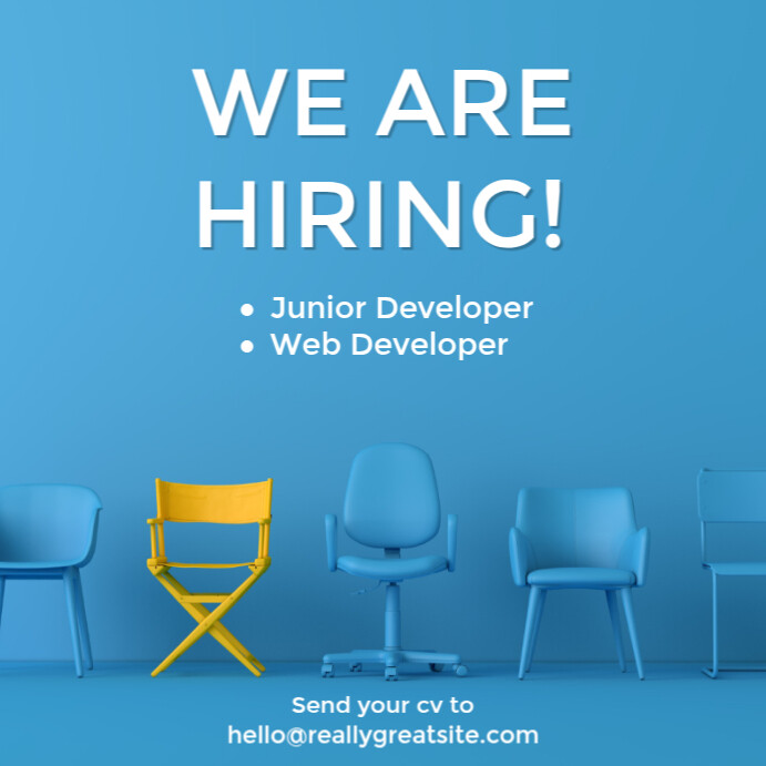 Professional Job Hiring Instagram Post Template | PosterMyWall