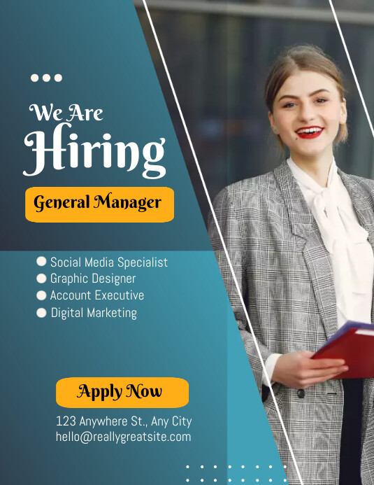 Plantilla de Professional Job Offer hiring flyer Post Grad | PosterMyWall